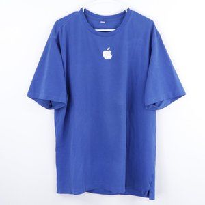 Apple | Shirts | Apple Inc Big Stitched Logo Employee Tshirt Blue ...